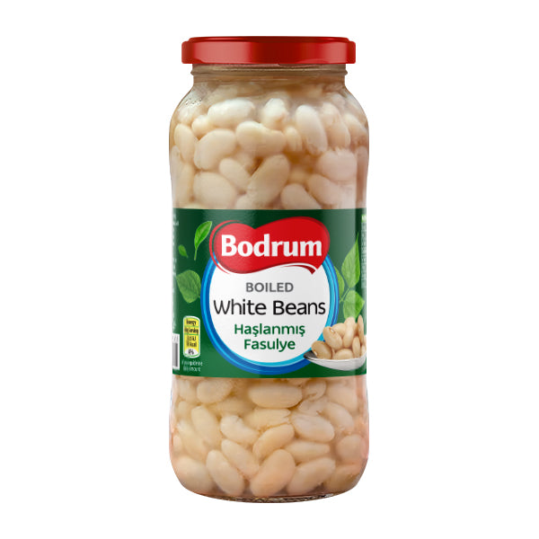 Bodrum Boiled White Beans in Jar 540g | Ready to Eat & Nutritious