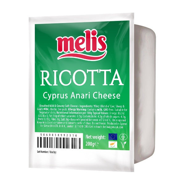 Melis Ricotta Cyprus Anari Cheese 200g | Creamy & Delicious | Buy ...